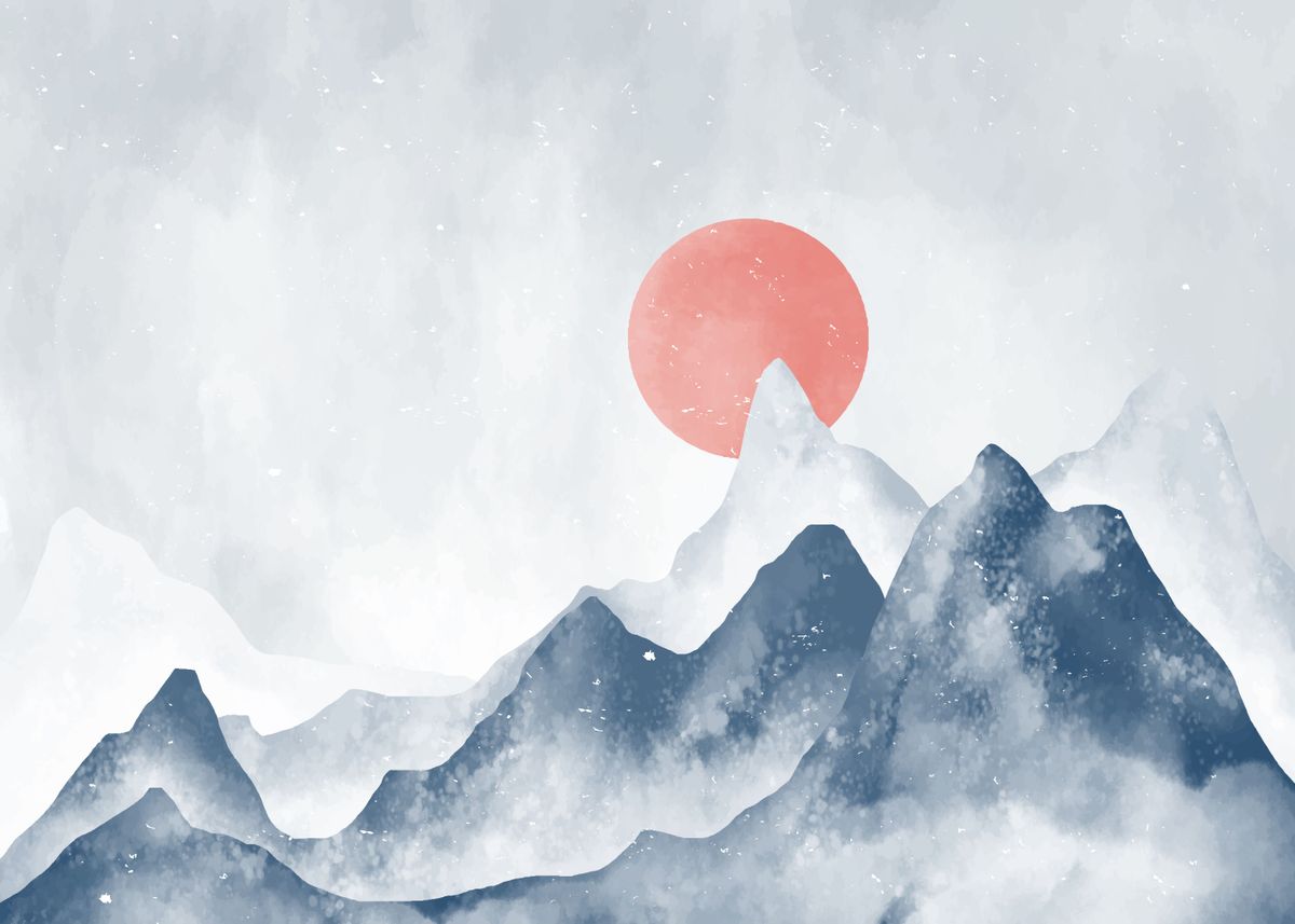 'MOUNTAIN LANDSCAPE' Poster by budi yanto | Displate