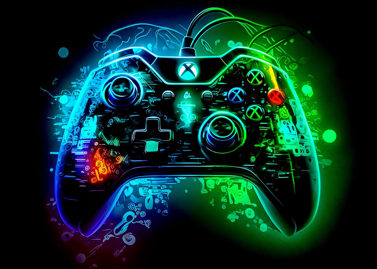 'Game Controller' Poster, picture, metal print, paint by khac vinh ...