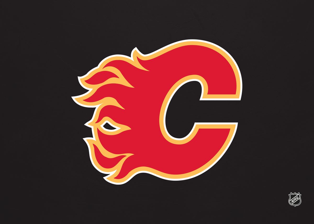 'Calgary Flames Logo' Poster, picture, metal print, paint by NHL | Displate