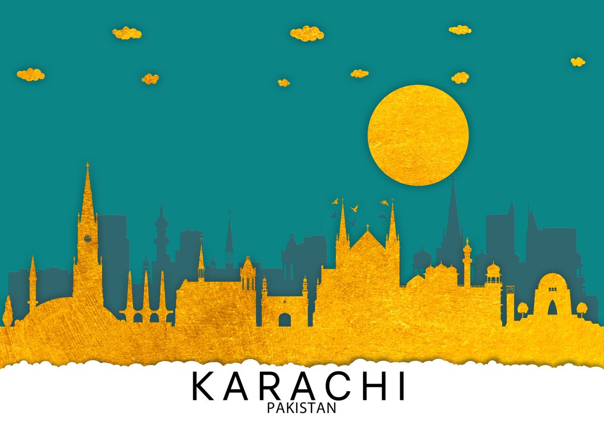 'Karachi Pakistan' Poster, picture, metal print, paint by Dalton Joyce ...