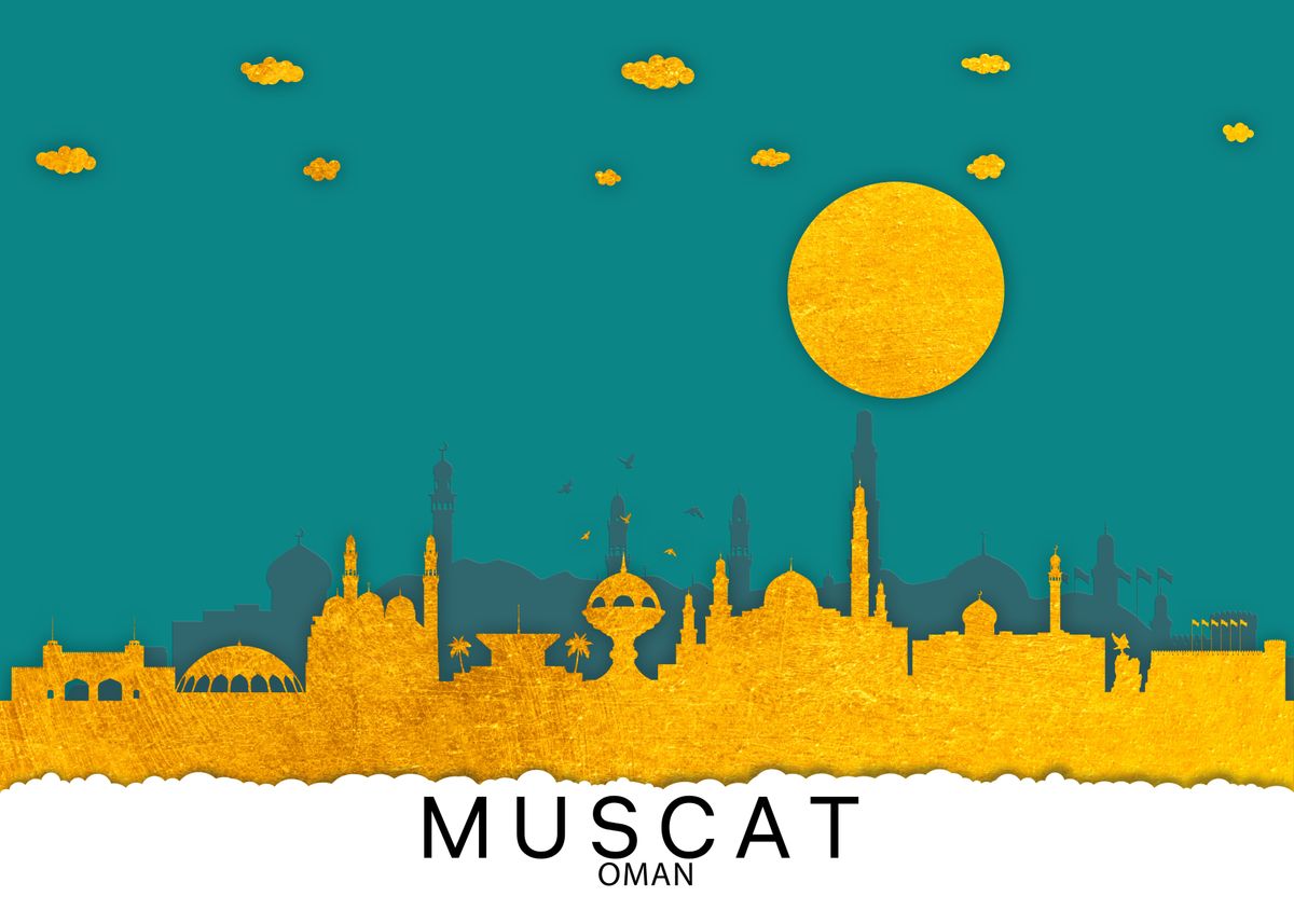 'Muscat Oman' Poster, picture, metal print, paint by Dalton Joyce ...