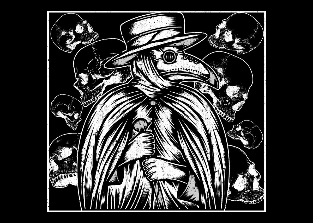 'Medieval Plague Doctor' Poster, picture, metal print, paint by ...