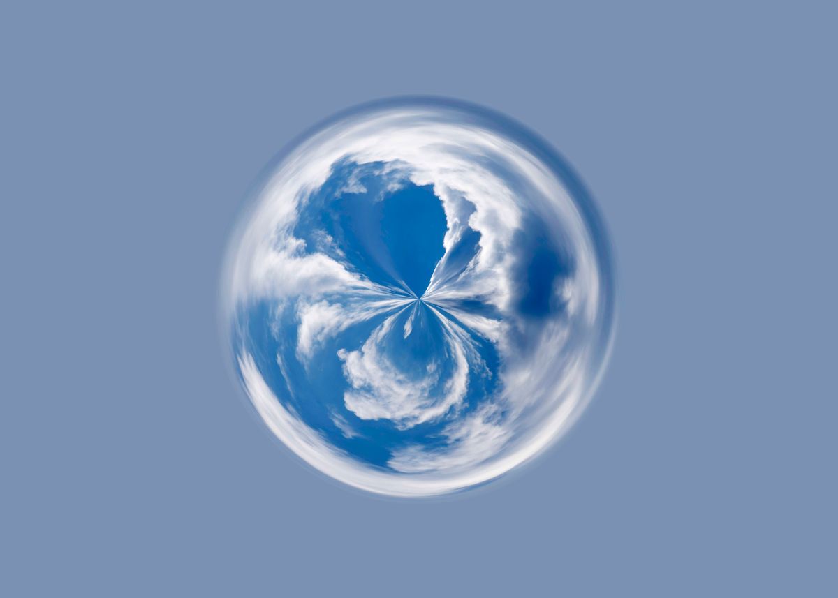 'Figure 8 abstract sky' Poster, picture, metal print, paint by Katie ...