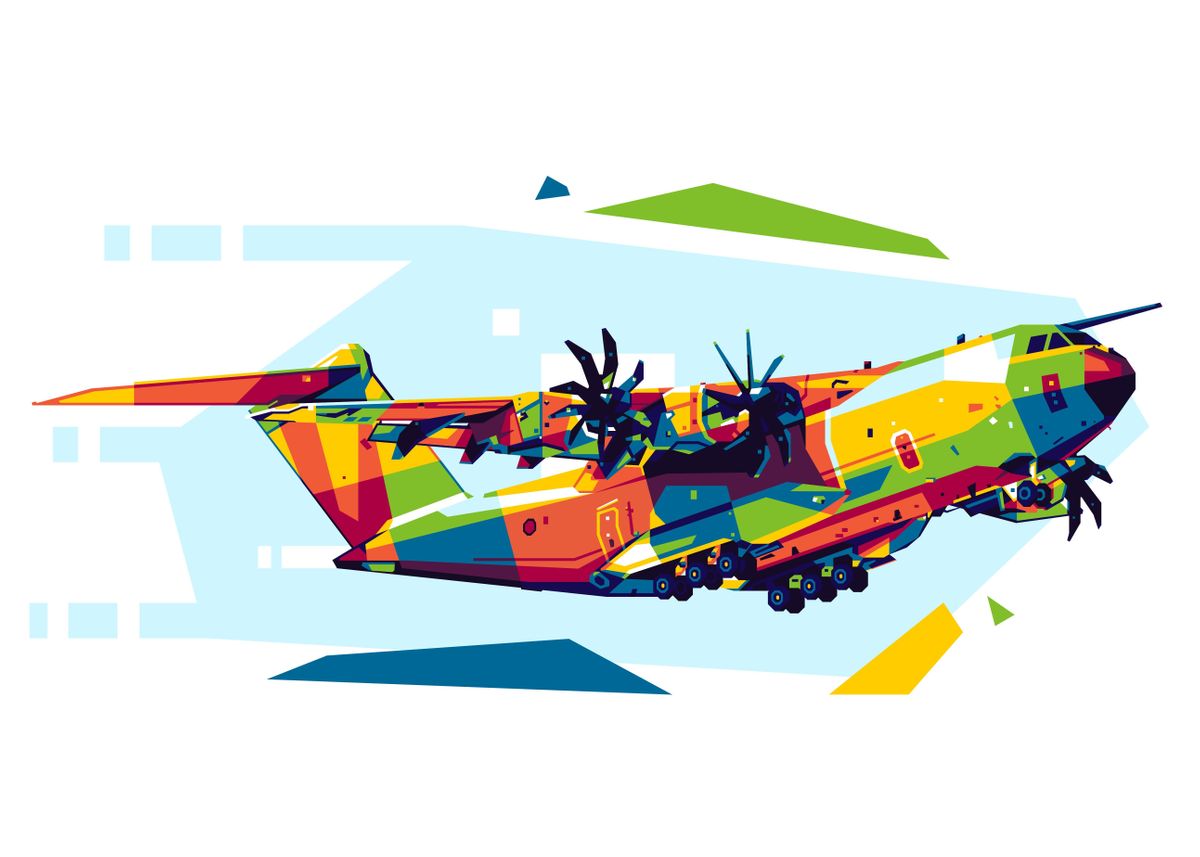 'Airbus A400M Atlas' Poster, picture, metal print, paint by Lintang ...