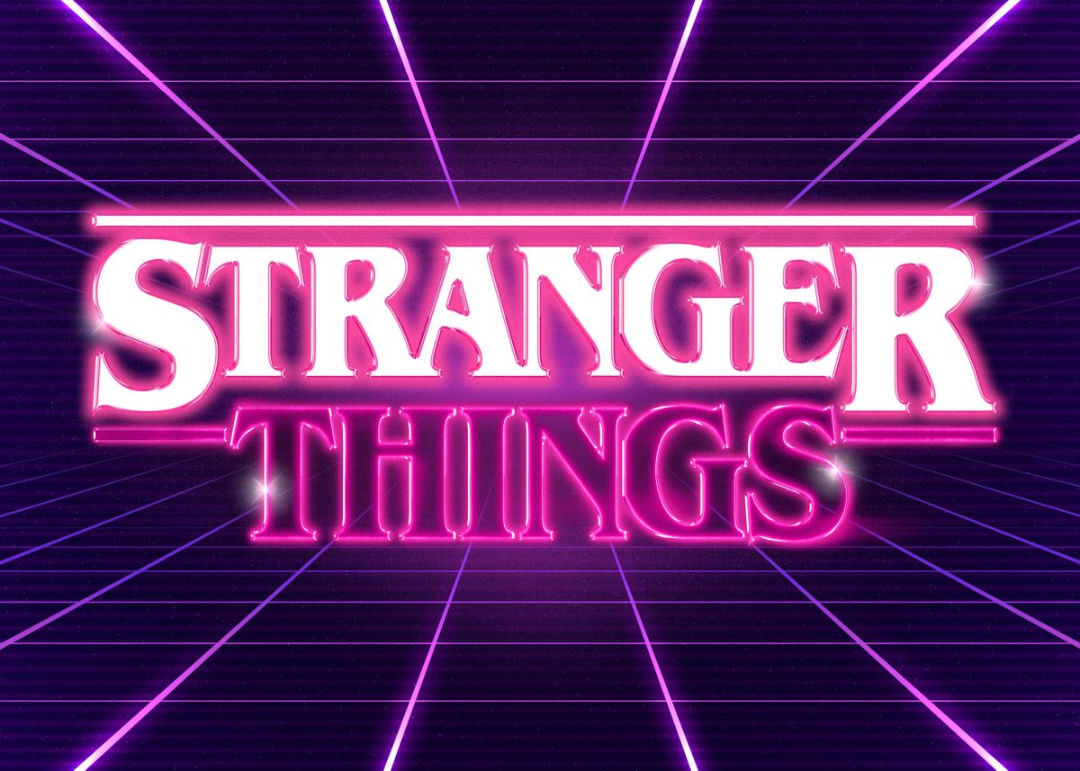 'Logo Retro Grid' Poster, picture, metal print, paint by Stranger ...