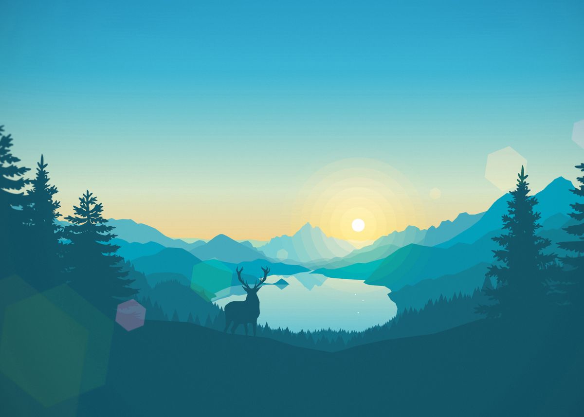 'Firewatch Nature' Poster by Forest Hoeger | Displate