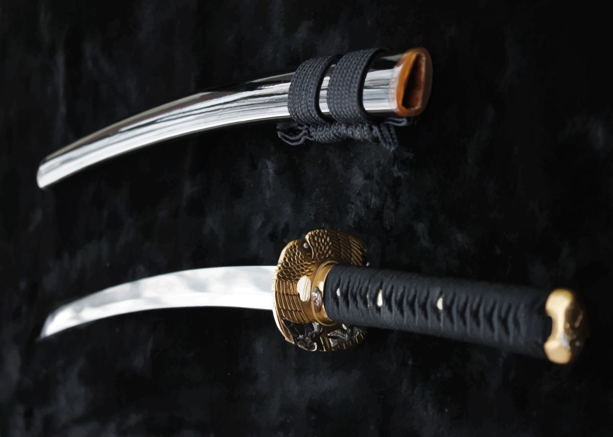 'Japan Sword Katana SamuArt' Poster, picture, metal print, paint by Va ...