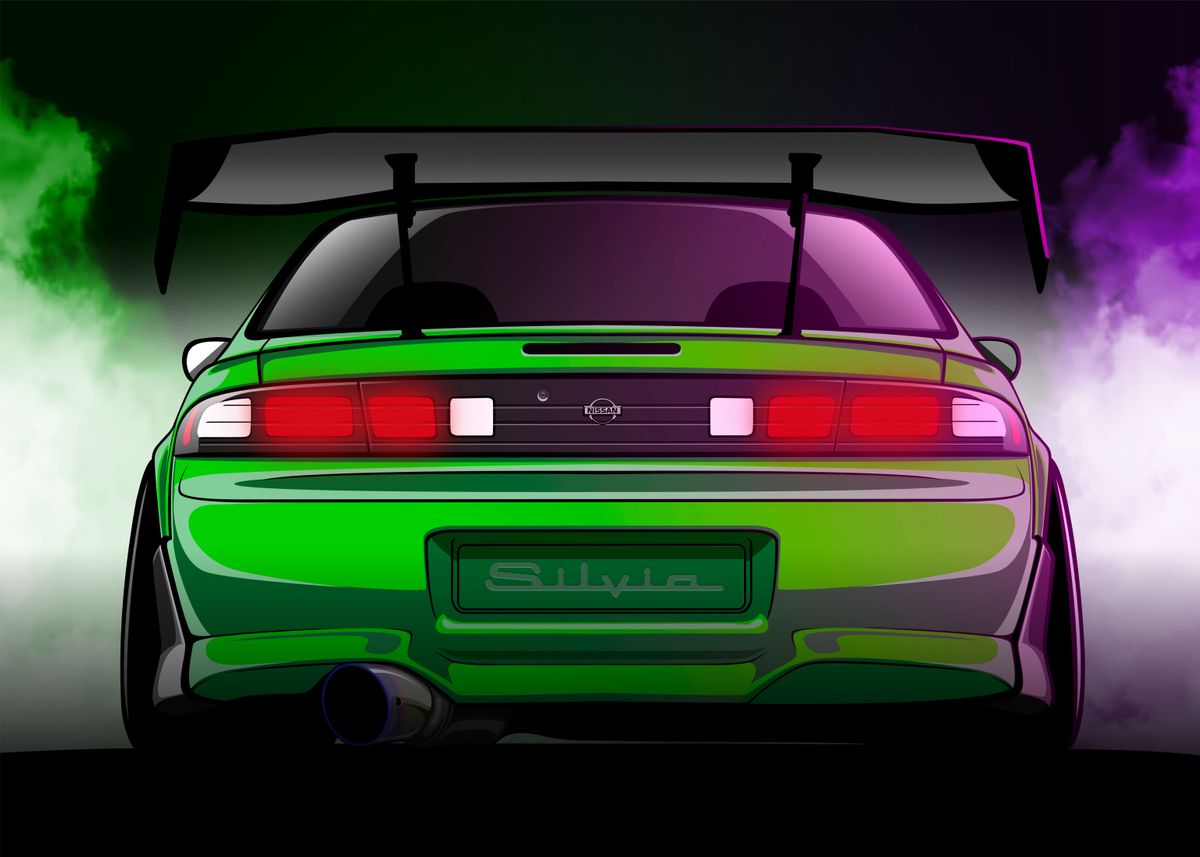 'NISSAN SILVIA S14 240SX' Poster, picture, metal print, paint by Flux ...