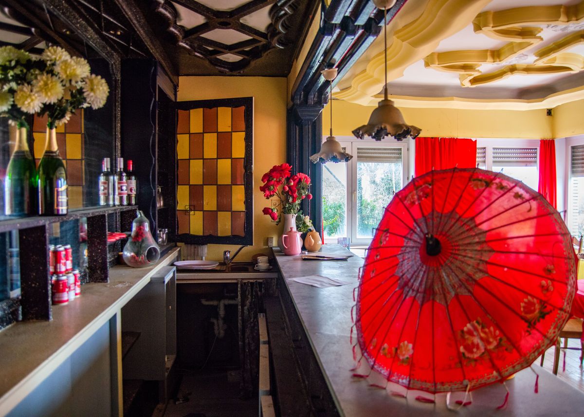 'Bar and umbrella' Poster, picture, metal print, paint by Nicolas ...