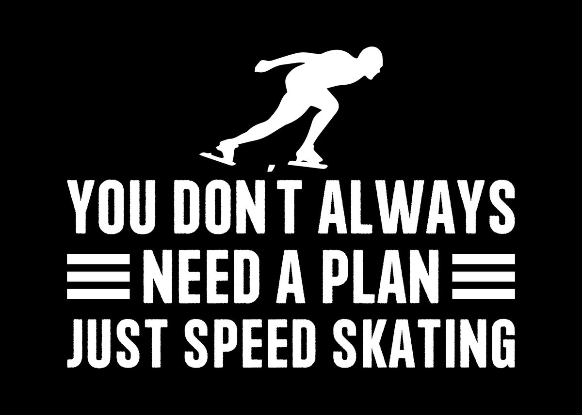 'Ice Speed Skating' Poster, picture, metal print, paint by Sebastian ...