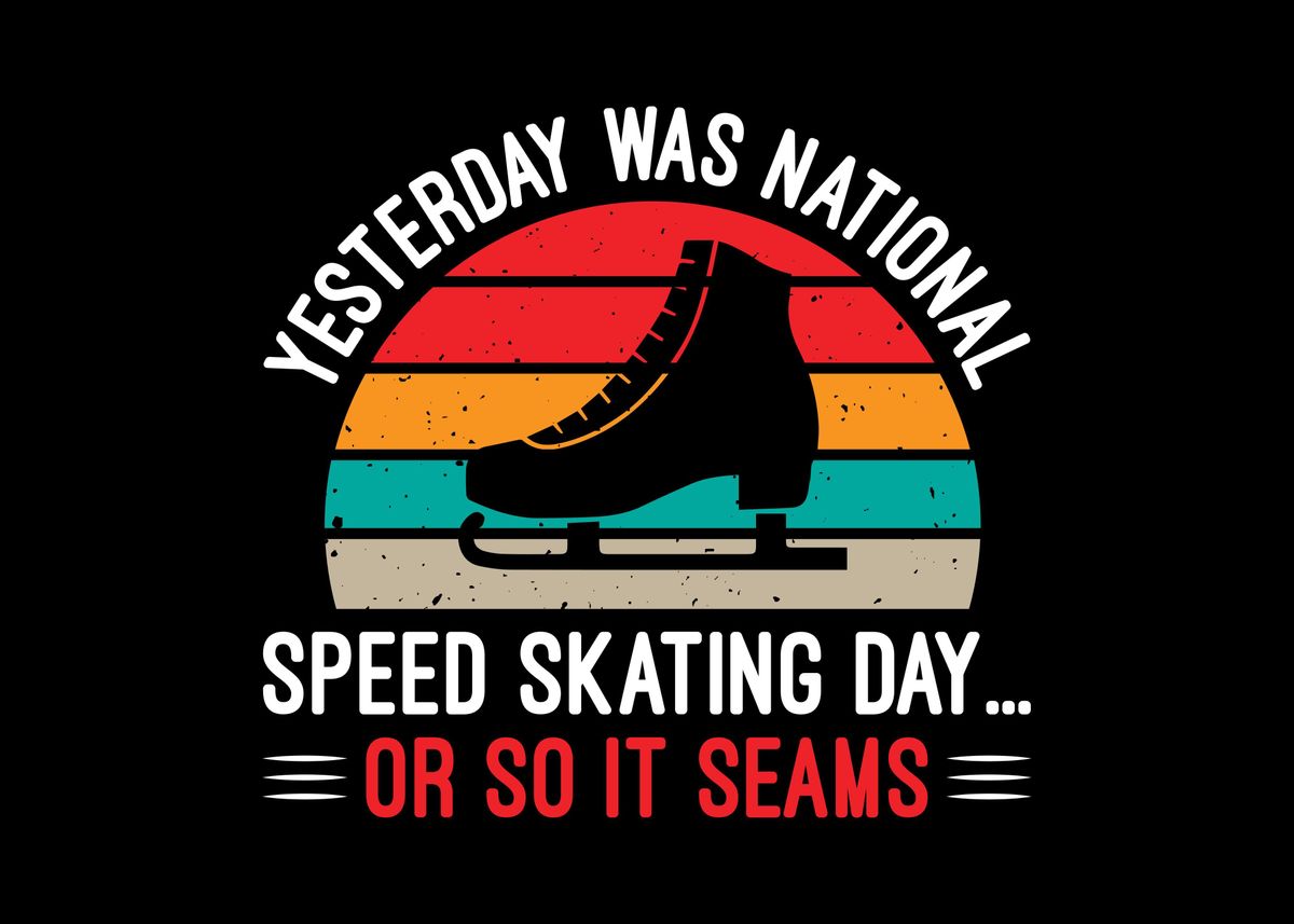 'Ice Speed Skating' Poster, picture, metal print, paint by Sebastian ...