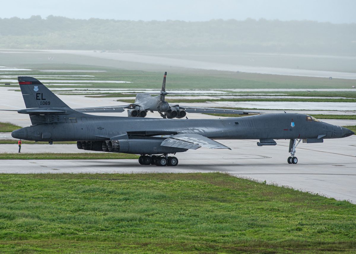 'B1B Lancer' Poster, picture, metal print, paint by Conceptual Photography | Displate