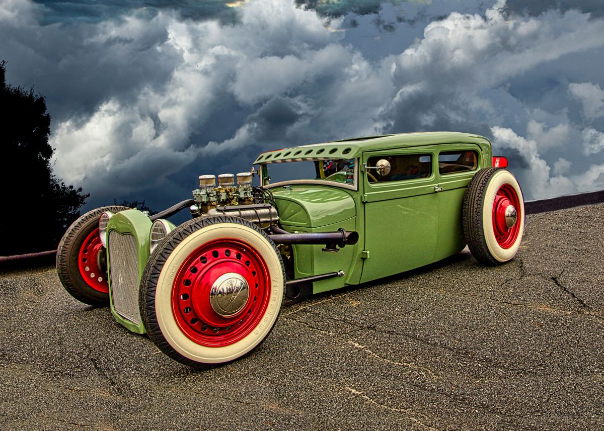 'Phot of Big Wheels Hot Rod' Poster, picture, metal print, paint by ...