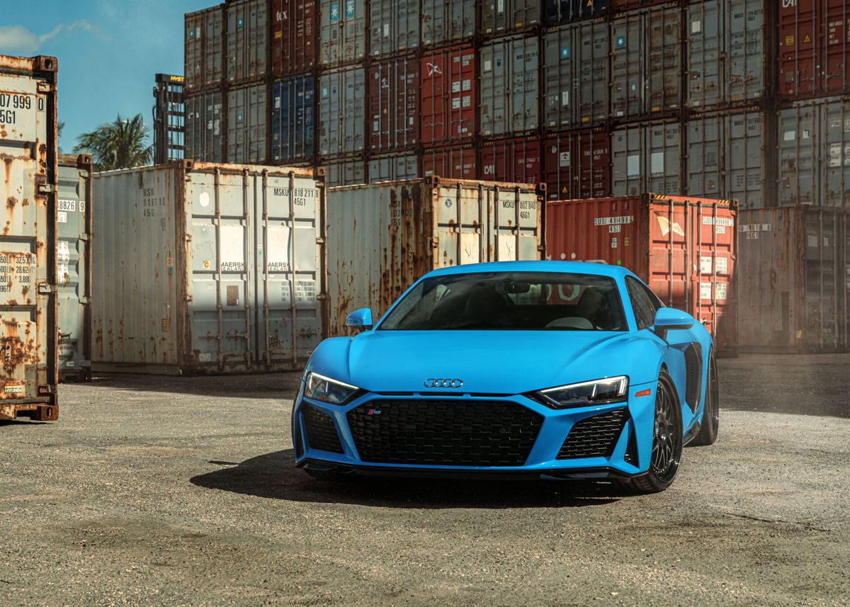 'Audi R8' Poster, picture, metal print, paint by Va Mitha | Displate