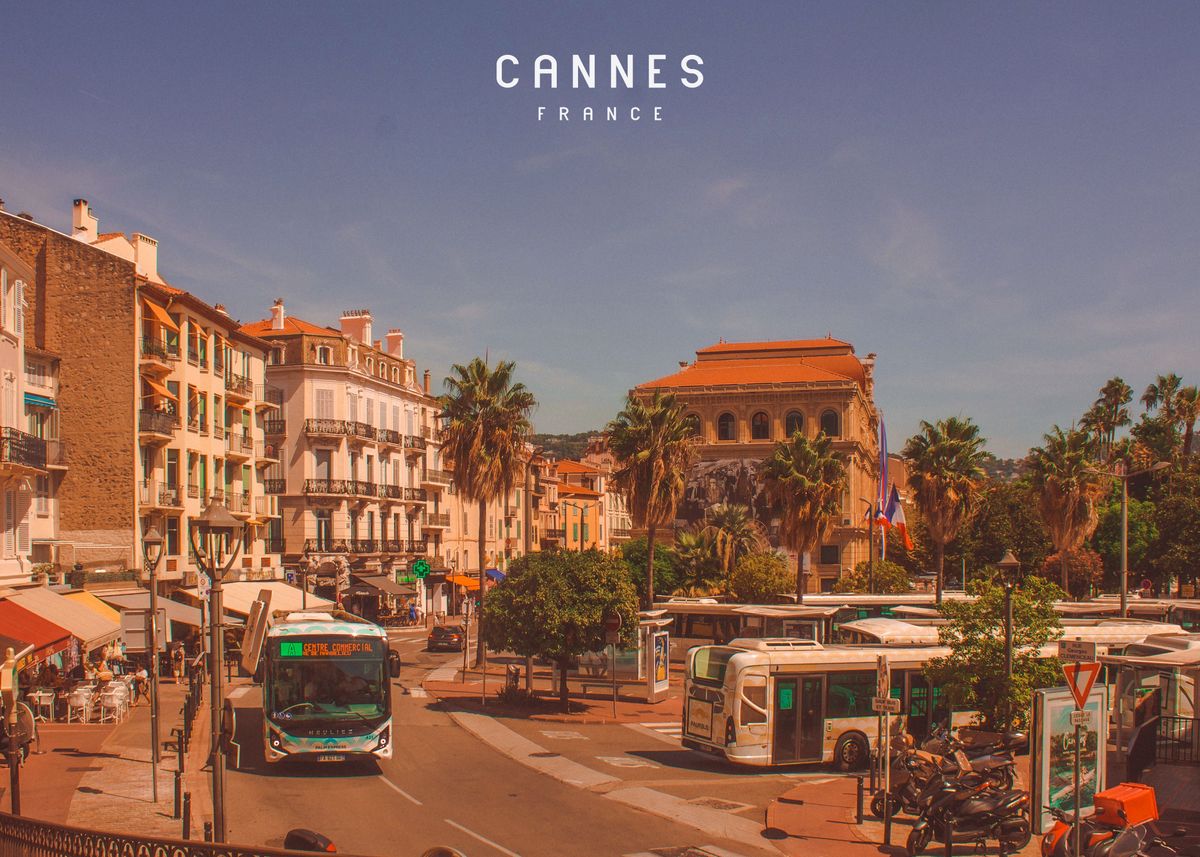 'Cannes ' Poster, picture, metal print, paint by Big City | Displate