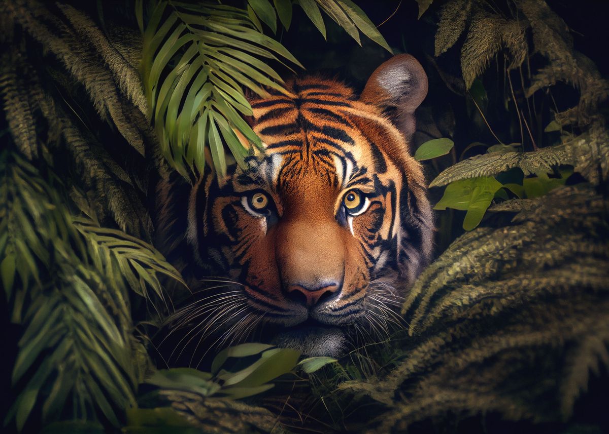 'king tiger' Poster, picture, metal print, paint by FotoRichter | Displate