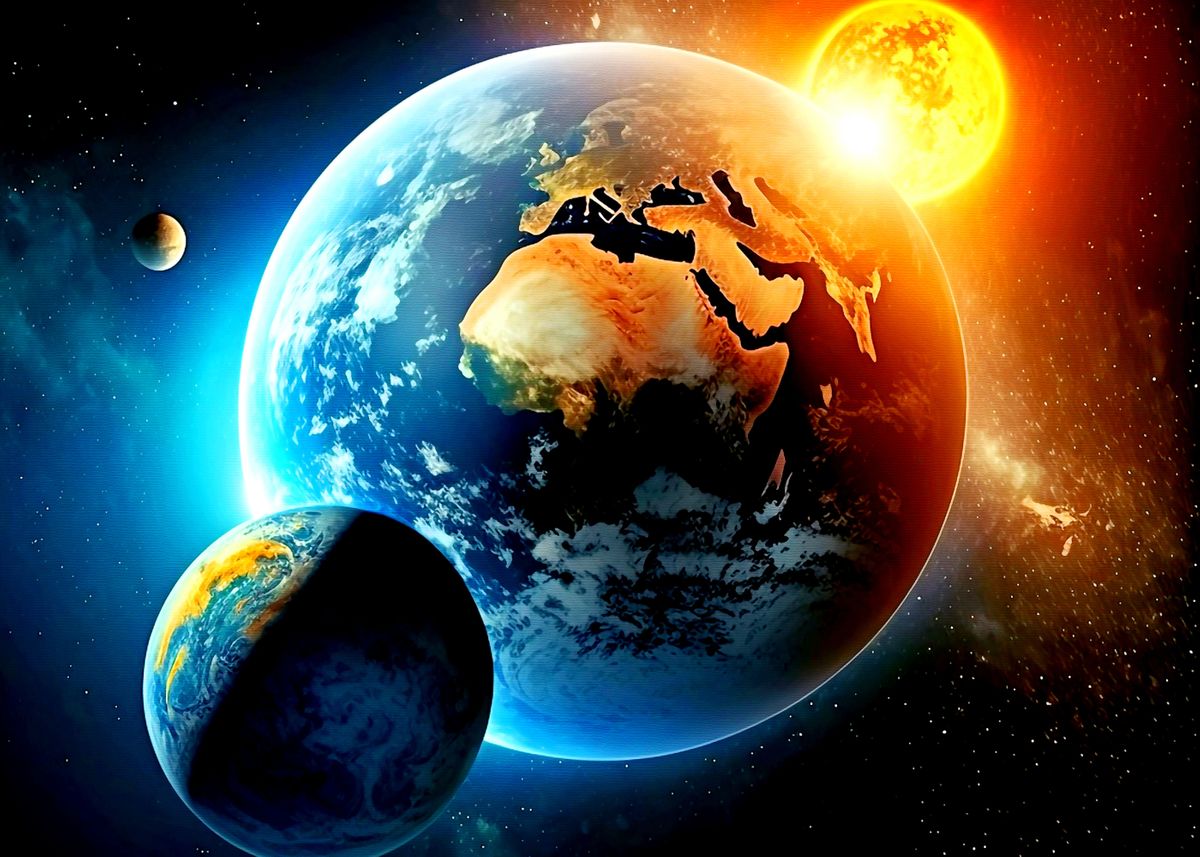 'Earth' Poster, picture, metal print, paint by Pascale Dufour | Displate