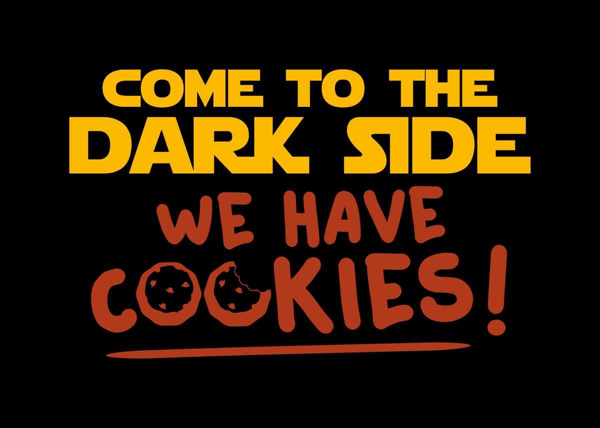 'Dark Side Cookies' Poster, picture, metal print, paint by Ba Ab | Displate