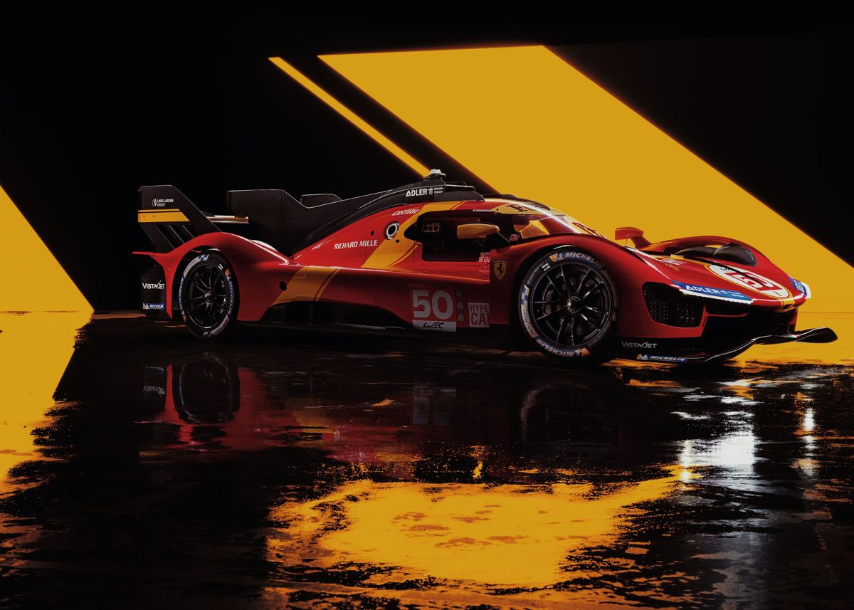 'Ferrari 499p Hyper Car' Poster, picture, metal print, paint by Erikk ...