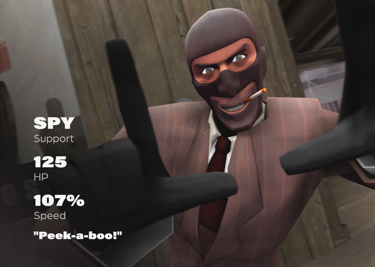 'Spy' Poster, picture, metal print, paint by Team Fortress 2 | Displate