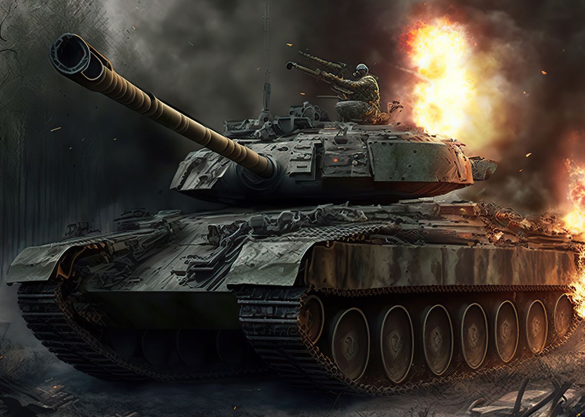 'Tanks' Poster, picture, metal print, paint by Yannis Denton | Displate