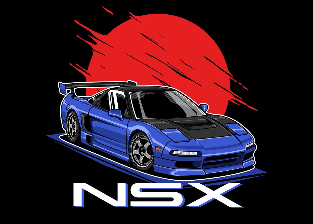 'Honda Acura NSX' Poster, picture, metal print, paint by Heru Kurniawan ...