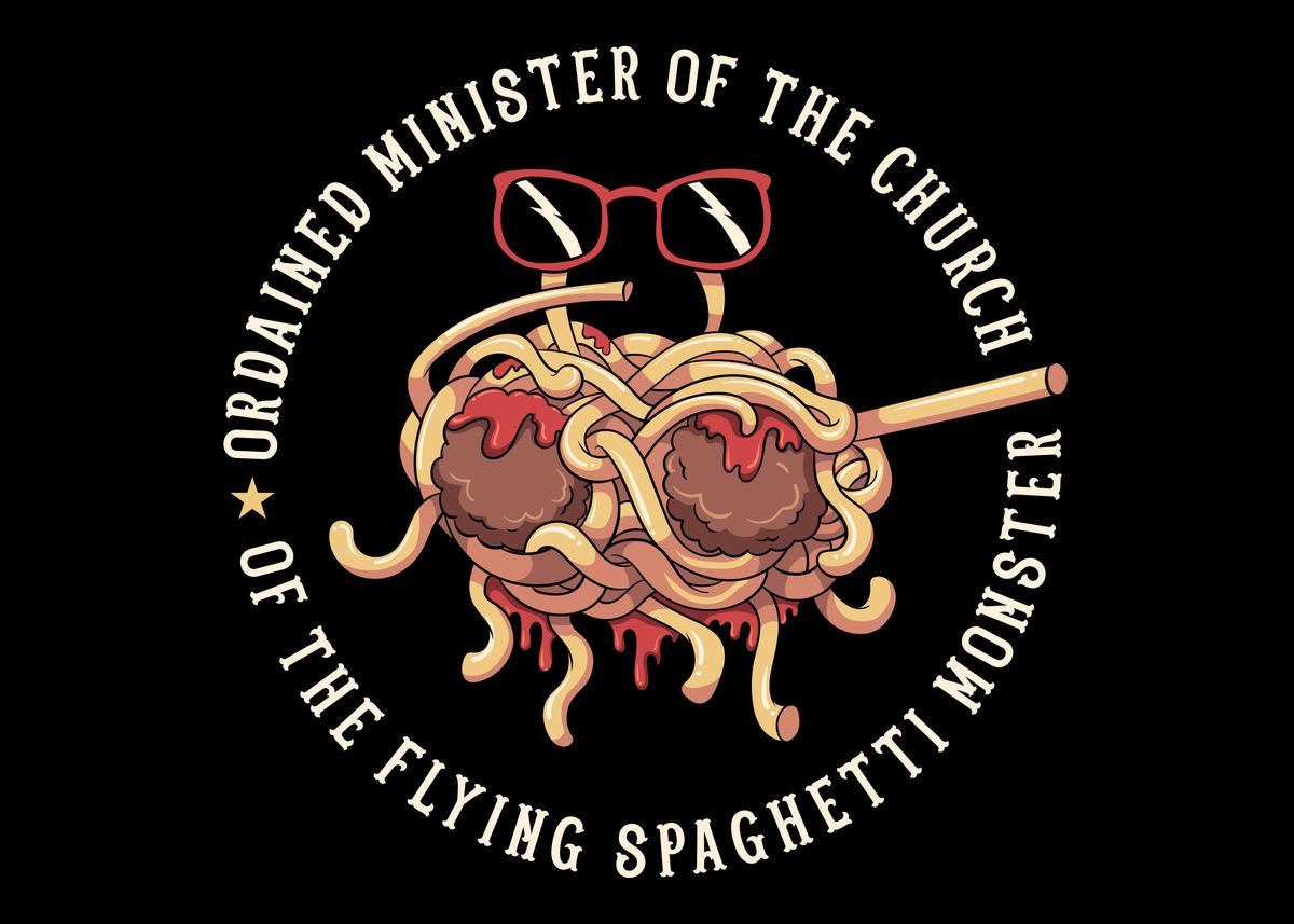 'Flying Spaghetti Monster' Poster, picture, metal print, paint by ...