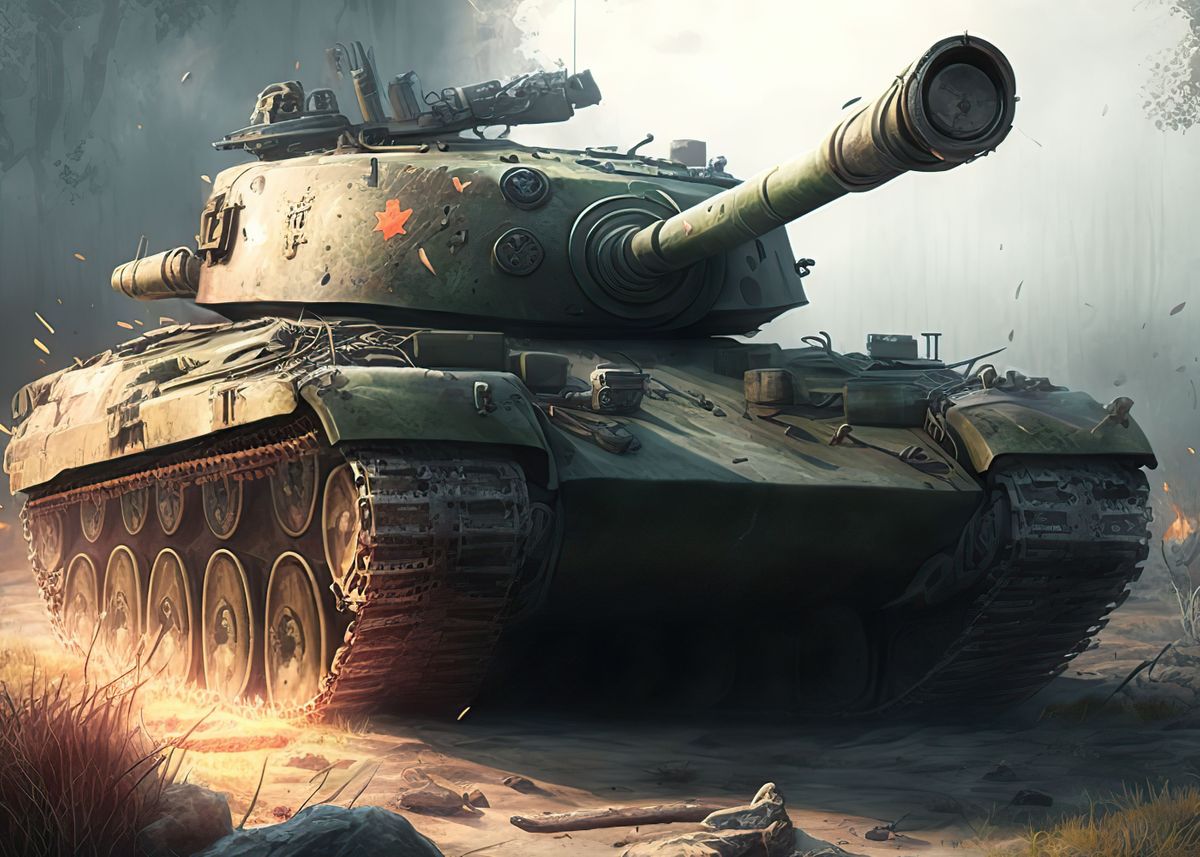 'Tanks' Poster, picture, metal print, paint by Yannis Denton | Displate