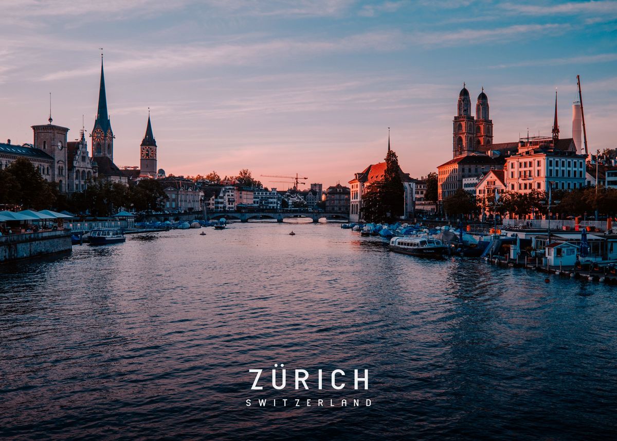 'Zurich ' Poster, picture, metal print, paint by Big City | Displate