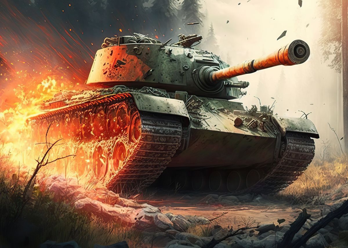 'Tanks' Poster, picture, metal print, paint by Yannis Denton | Displate