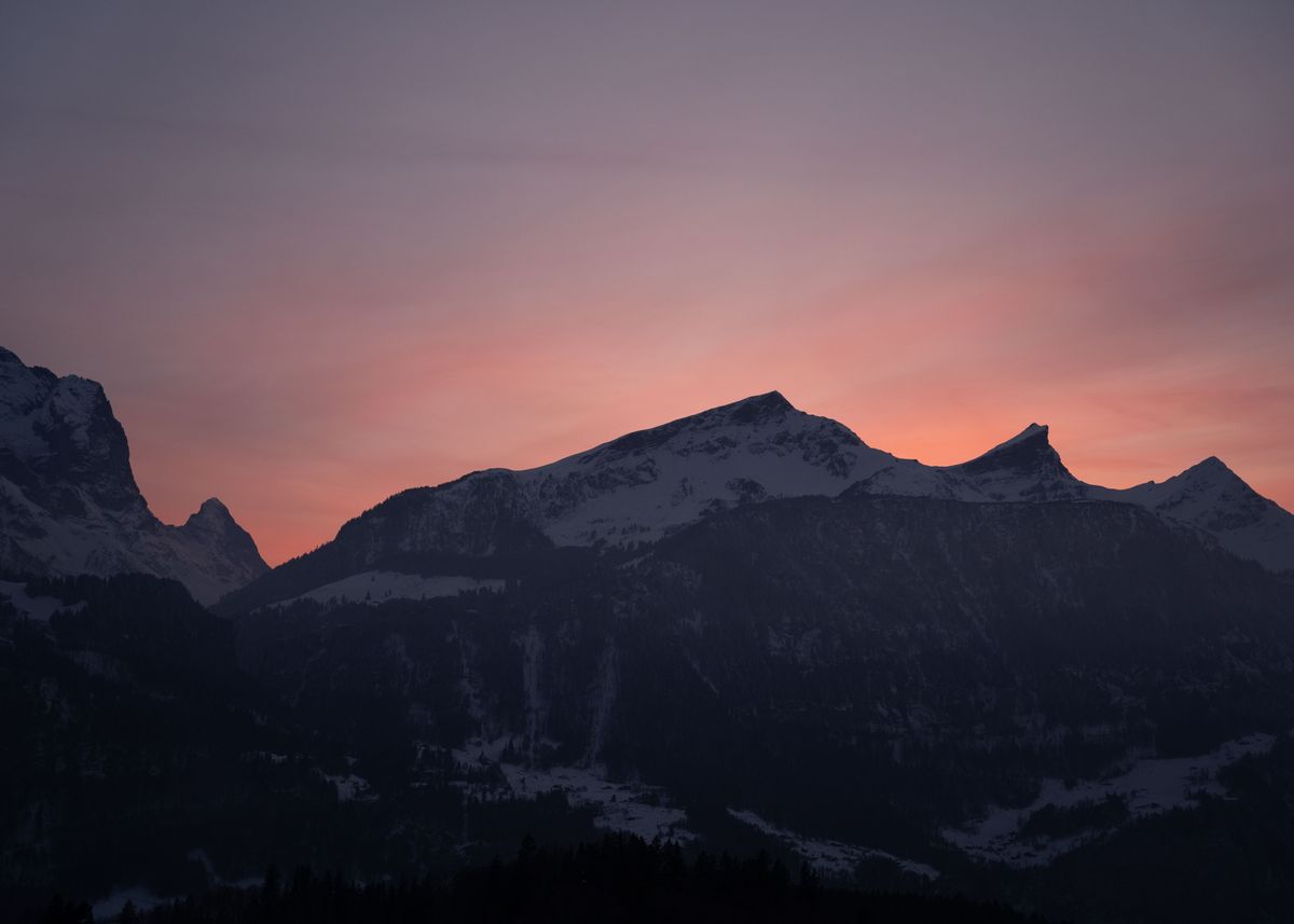 'sunset mountains' Poster by Kajetan Sumila | Displate