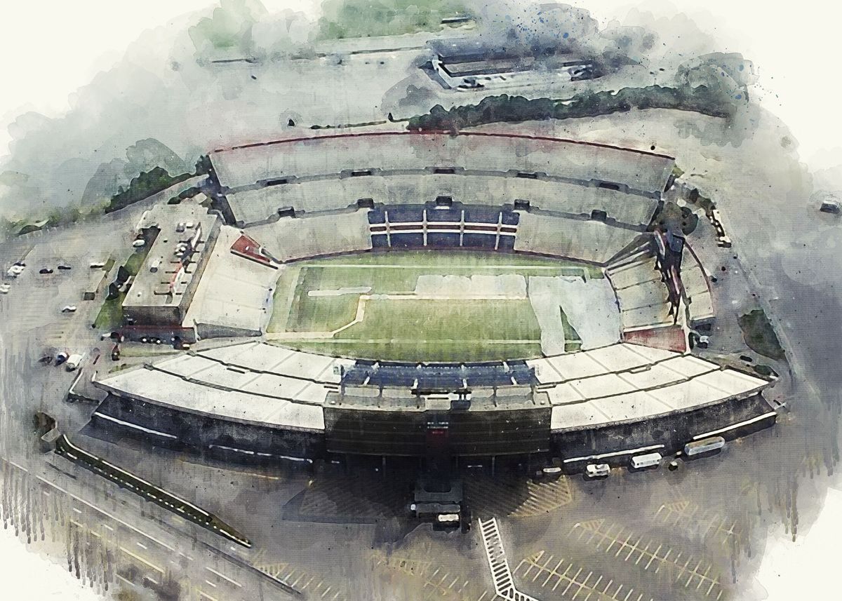 'Gillette stadium' Poster, picture, metal print, paint by Katty | Displate