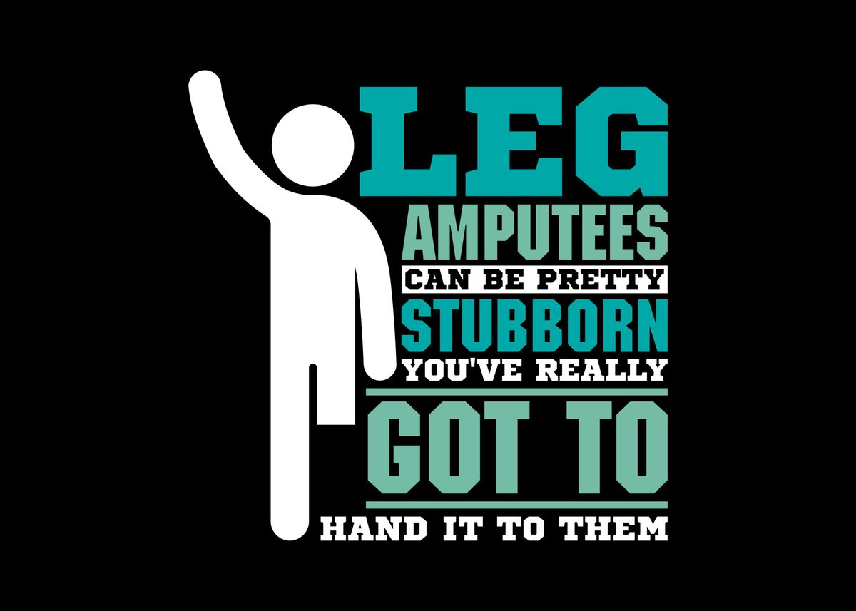'Leg Amputee' Poster, picture, metal print, paint by Sebastian Wünsche ...