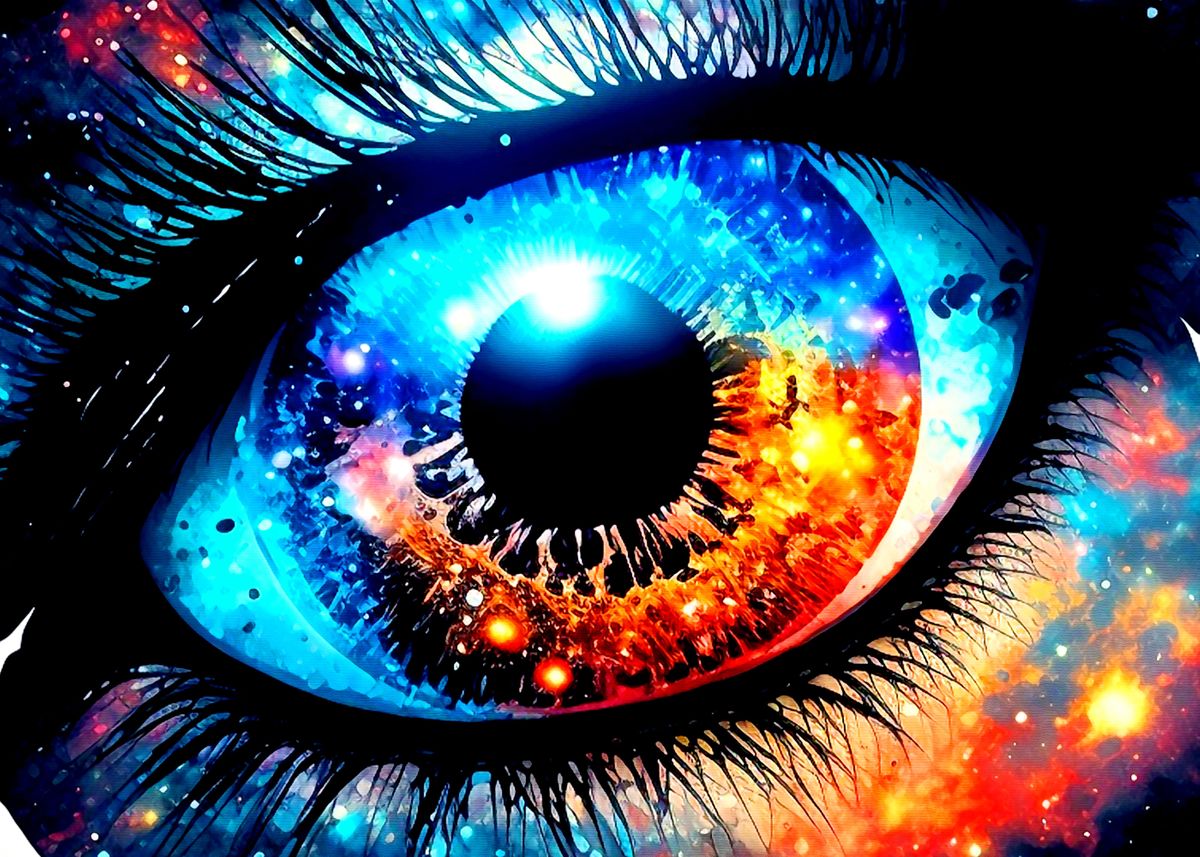 'Abstract Eye' Poster, picture, metal print, paint by Xavier Defrance ...