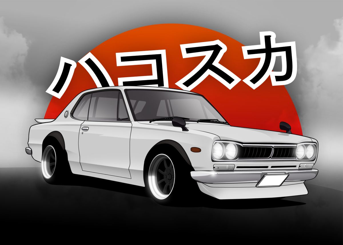 'NISSAN GTR HAKOSUKA' Poster, picture, metal print, paint by Flux Lab ...