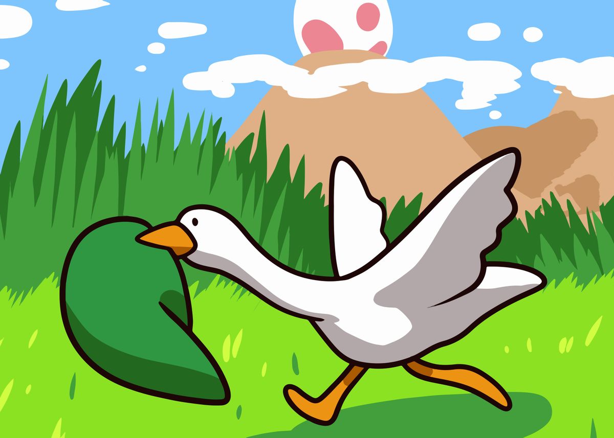 'Cute Goose' Poster, picture, metal print, paint by Art Project | Displate