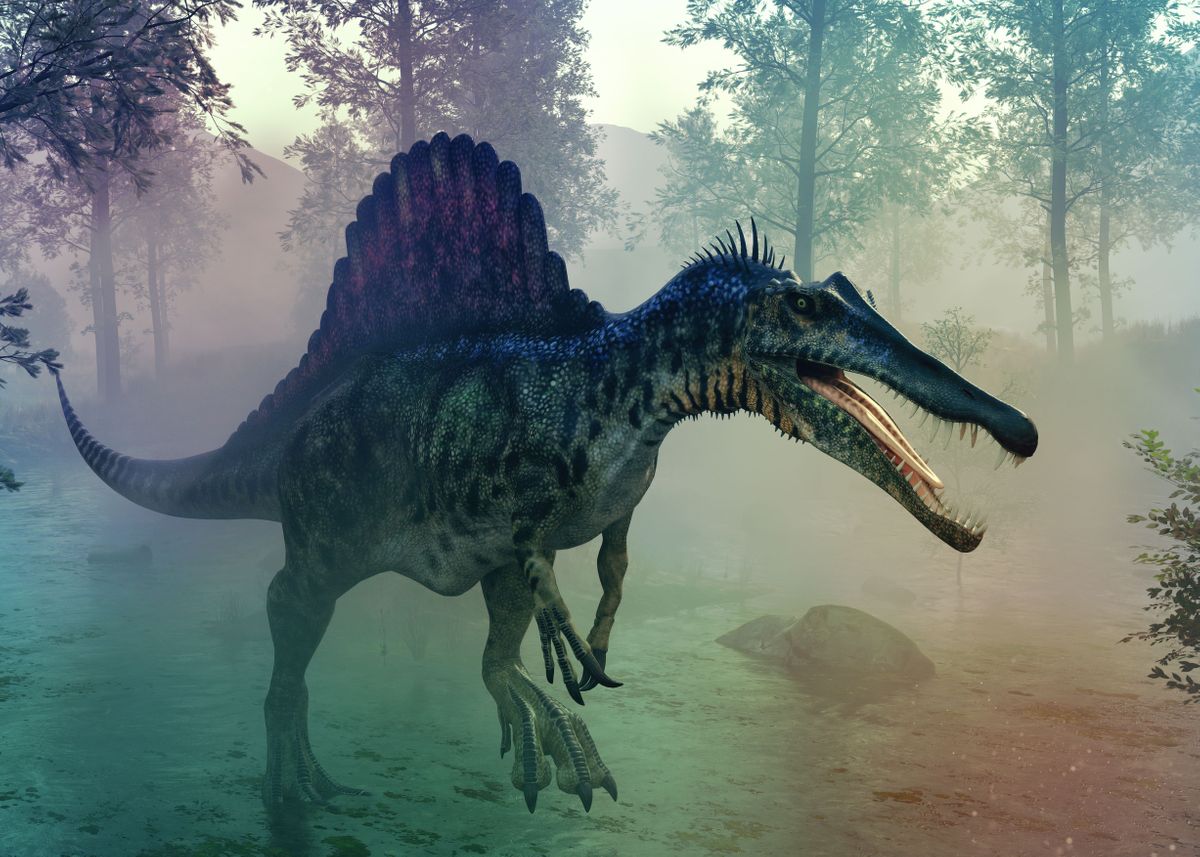 'Spinosaurus dinosaur' Poster, picture, metal print, paint by Gigi Bgm ...