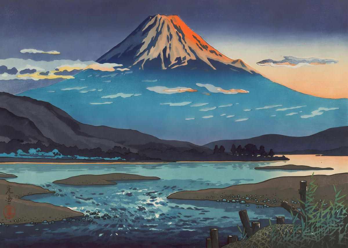 'Tokaido Fujikawa' Poster, picture, metal print, paint by kagezami ...