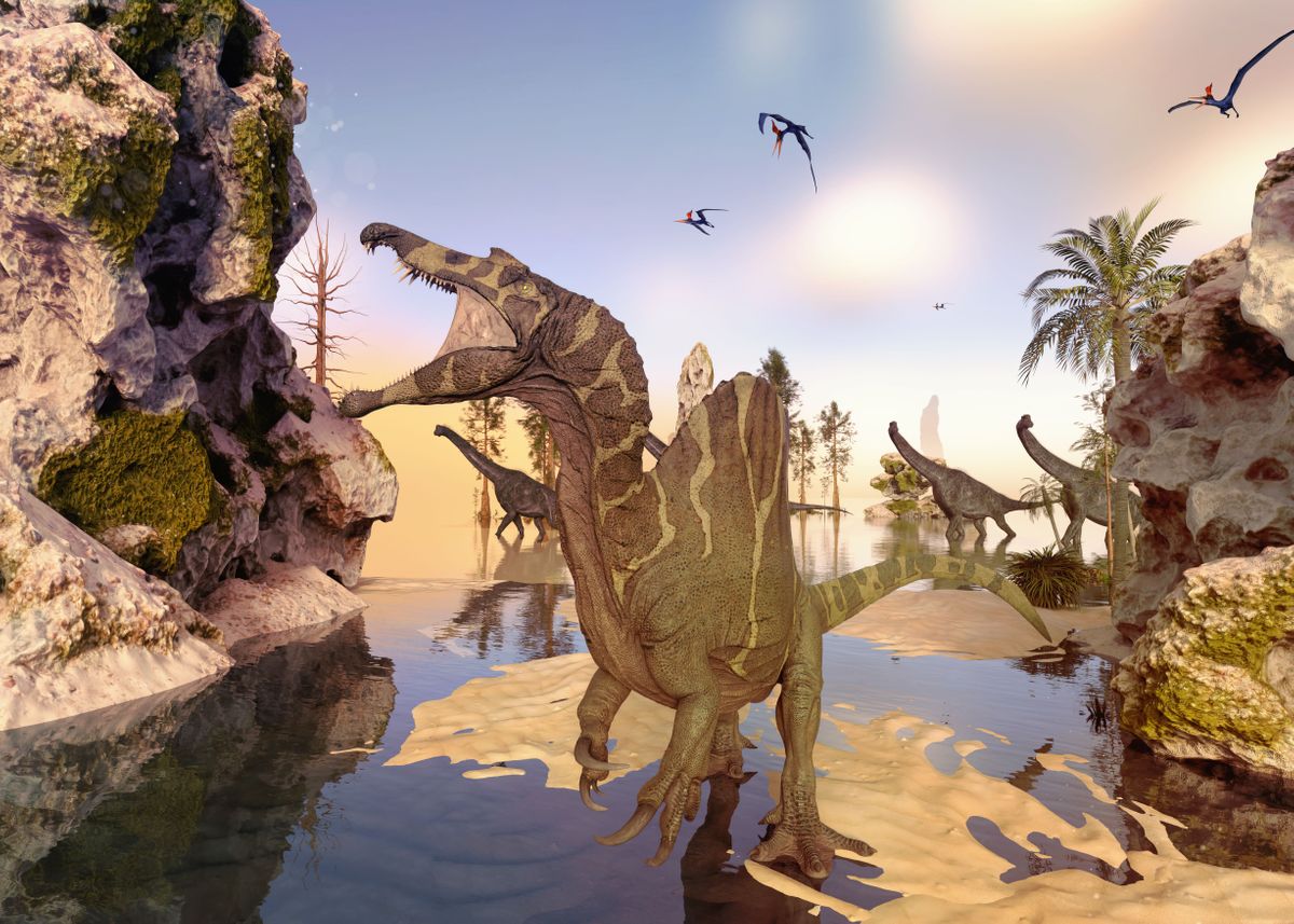 'Spinosaurus dinosaur' Poster, picture, metal print, paint by Gigi Bgm ...