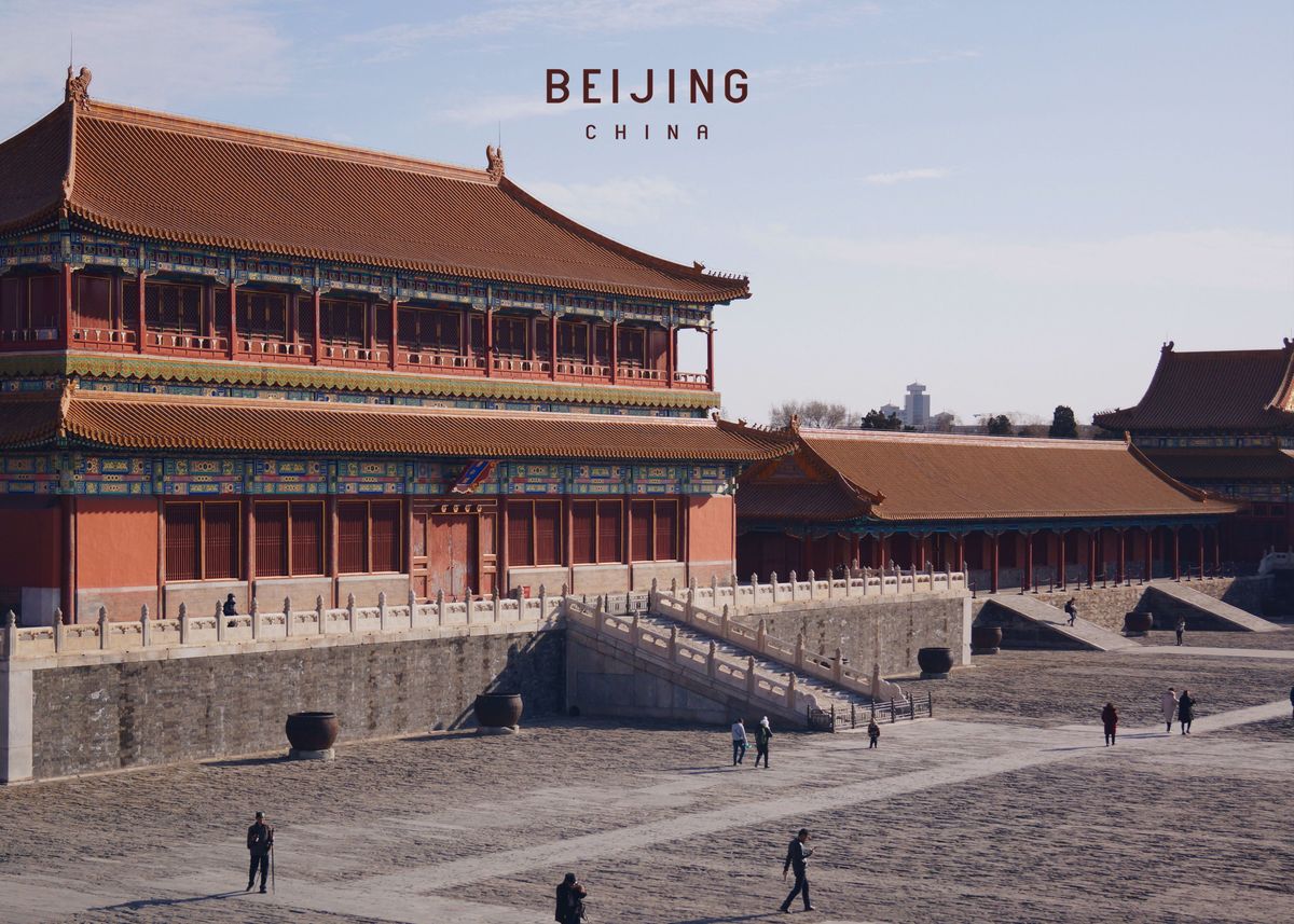 'Beijing ' Poster, picture, metal print, paint by Famous City | Displate