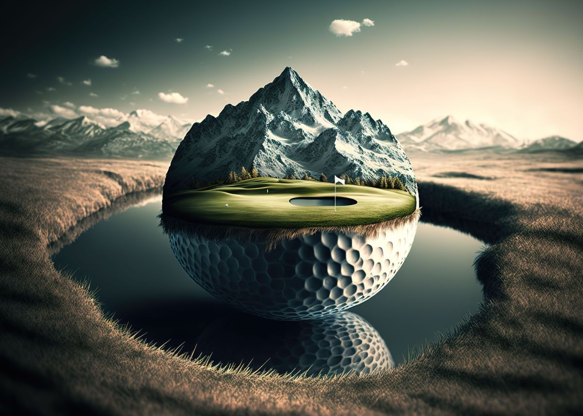 'golf course' Poster, picture, metal print, paint by Zachariah Stacey ...