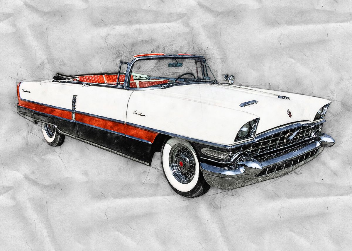 '1956 Packard Caribbean' Poster, picture, metal print, paint by ...