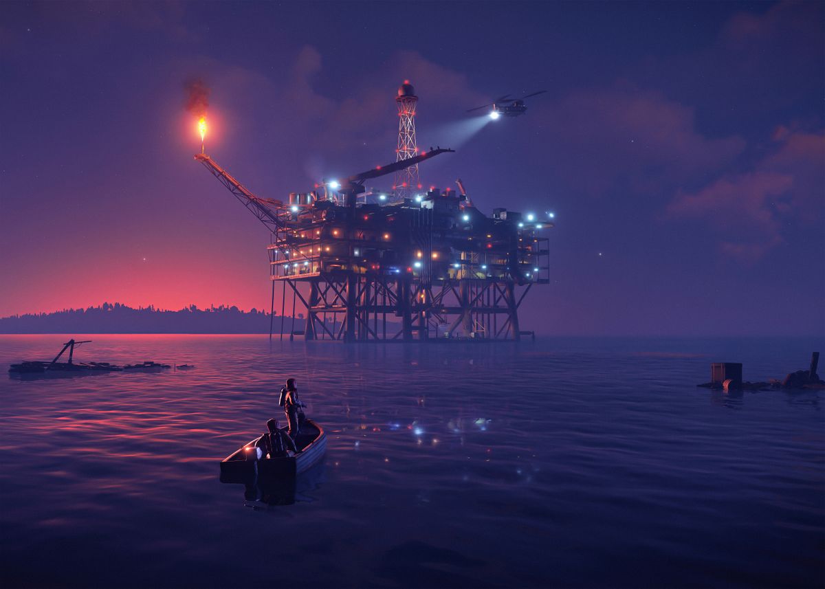 'Night Horizontal' Poster, picture, metal print, paint by RustGame ...