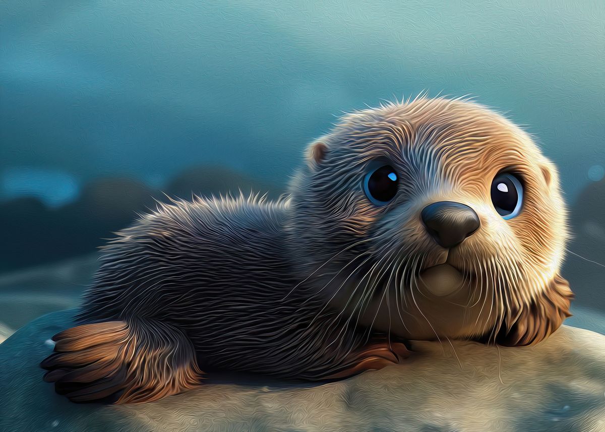 'Cute Seal Cub' Poster, picture, metal print, paint by Chris Cupit ...
