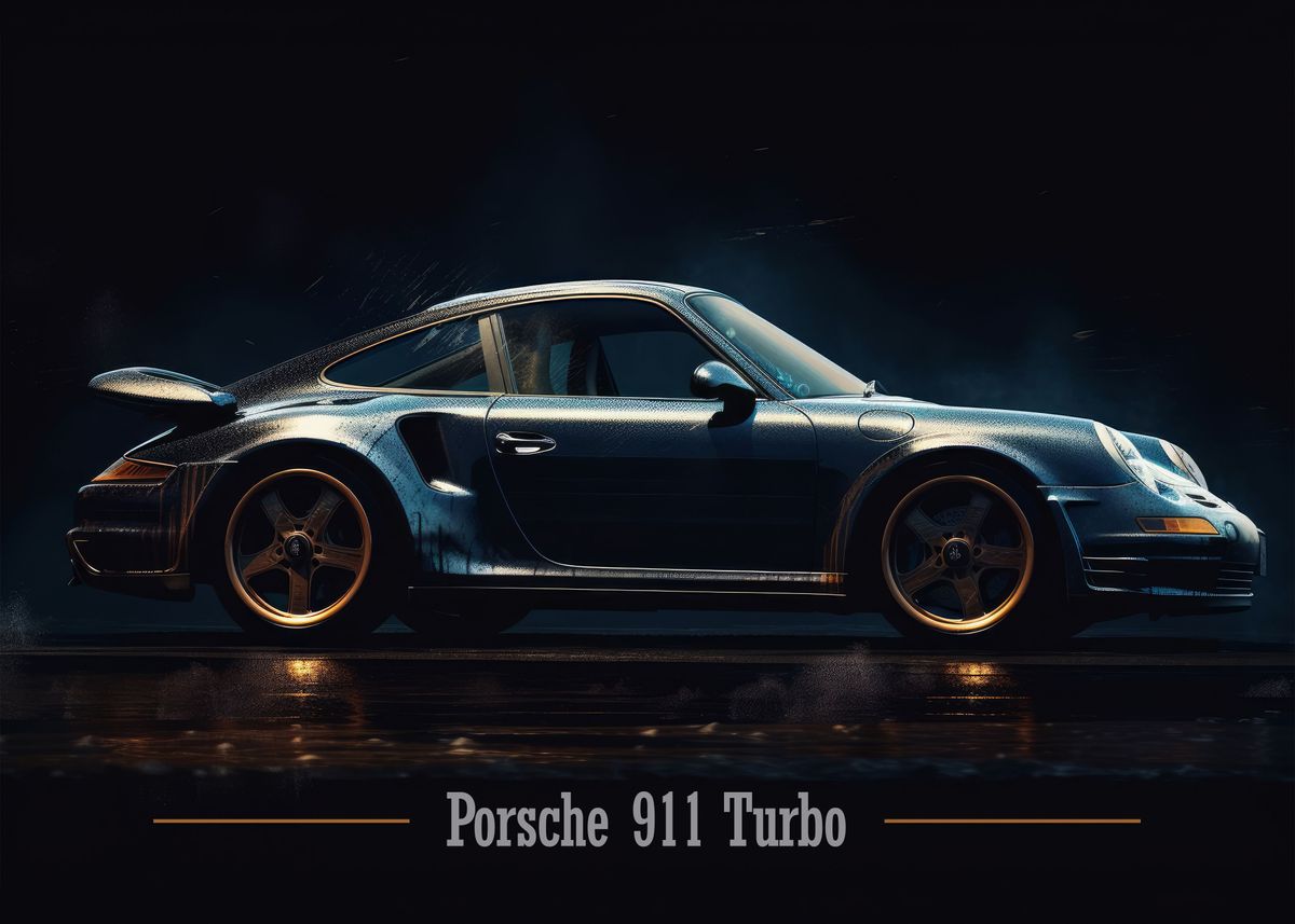 'Porsche 911 Turbo ' Poster by Anxhela Sufa | Displate