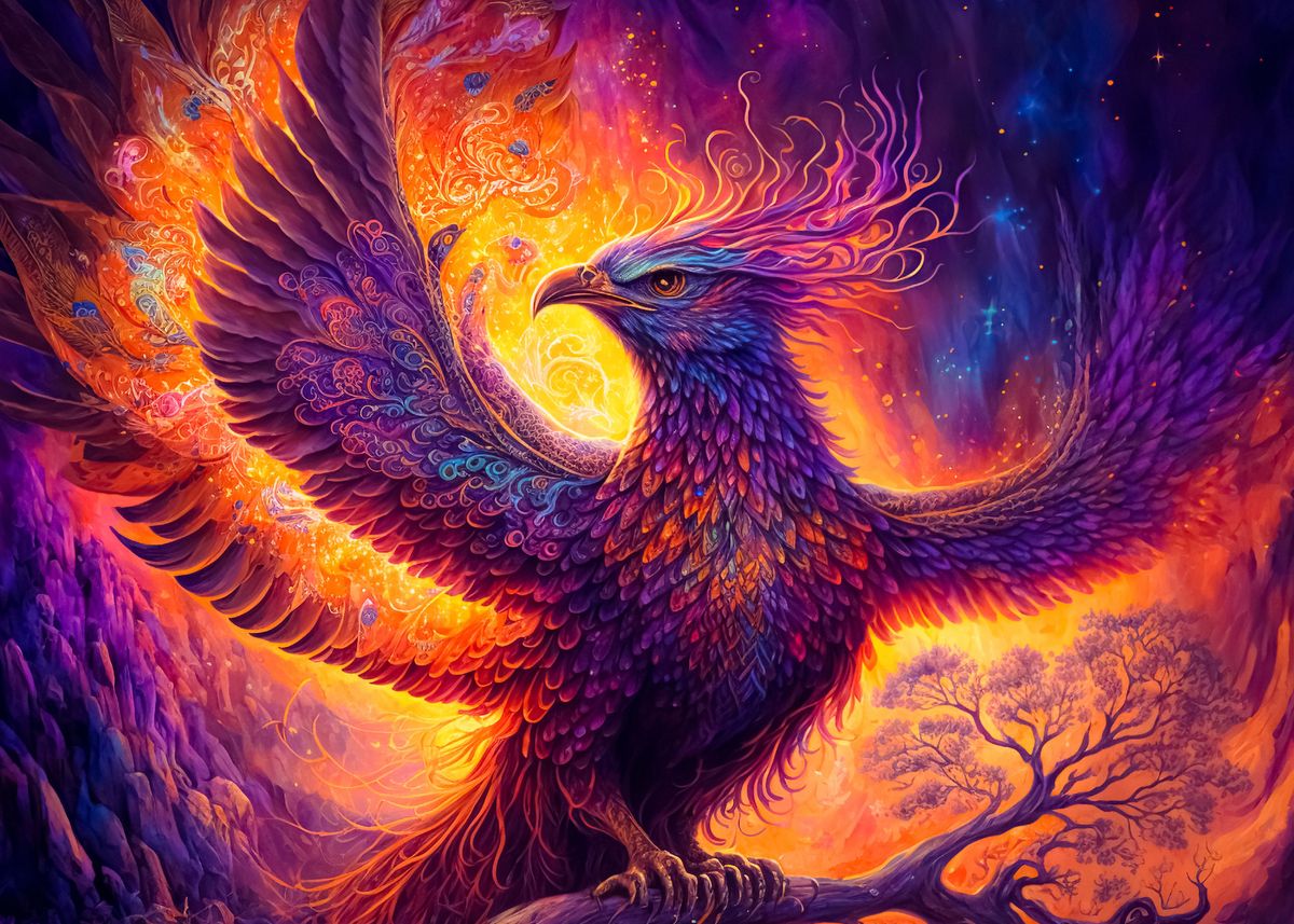 'Legend of the Phoenix' Poster, picture, metal print, paint by Freddie ...