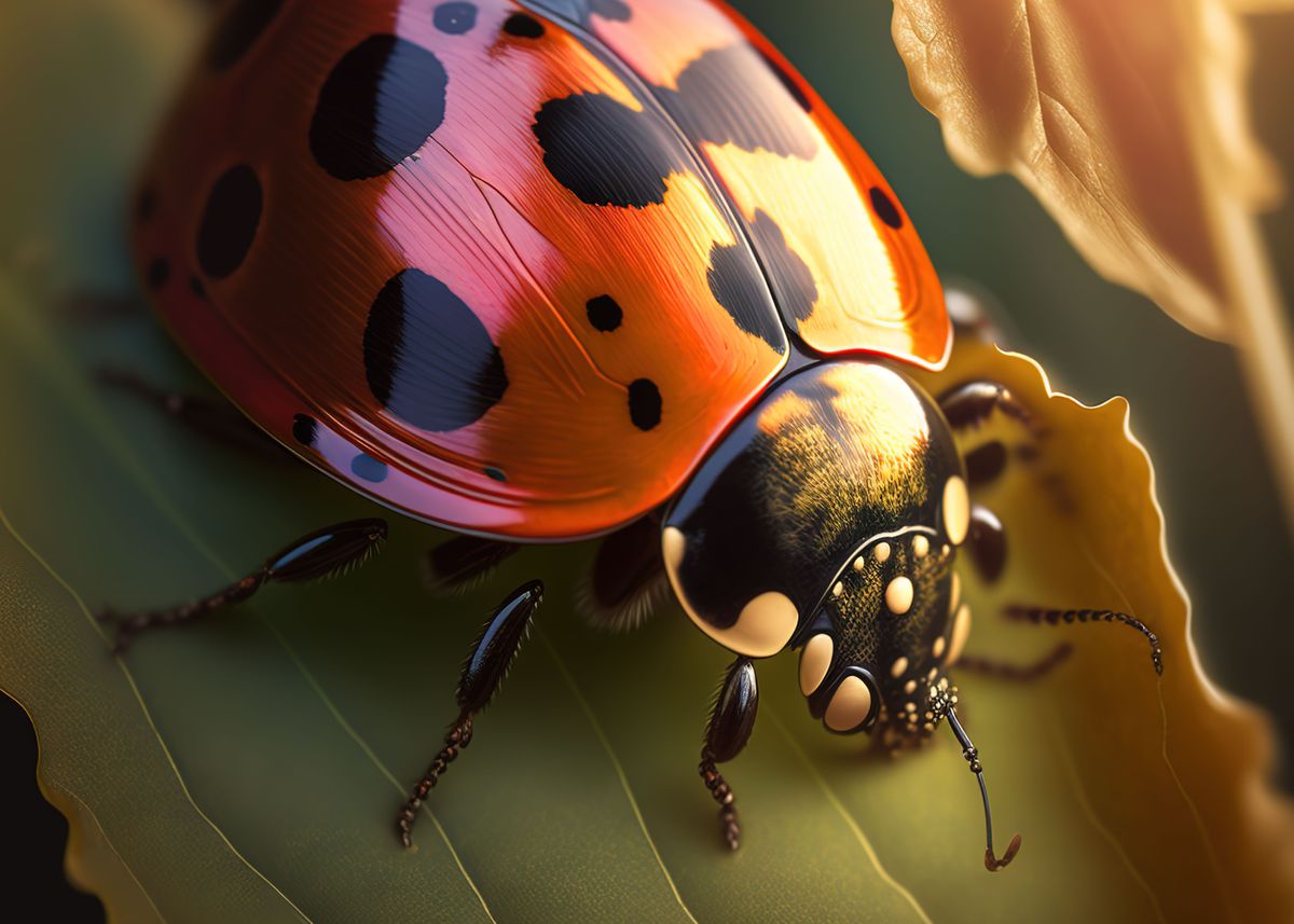 'Ladybug' Poster, picture, metal print, paint by Retro Football | Displate