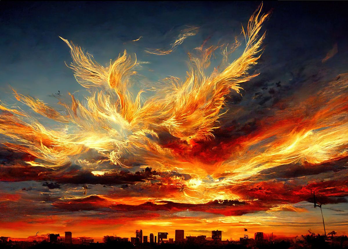 'Legend of the Phoenix' Poster, picture, metal print, paint by Freddie ...