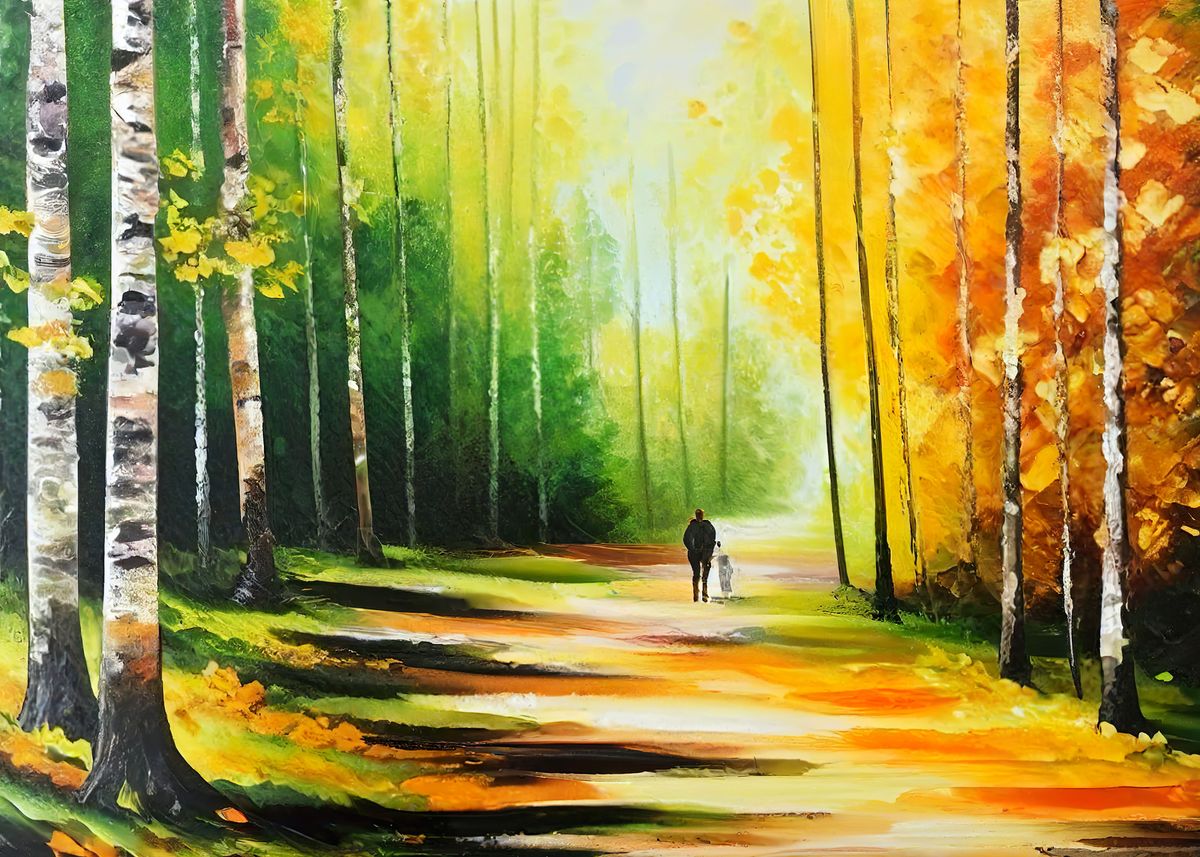 'Forest Walk' Poster by Quasarai | Displate