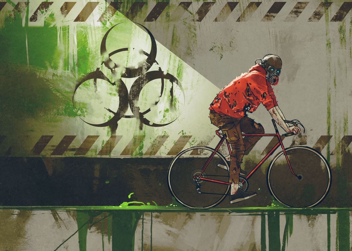 'biohazard zone' Poster, picture, metal print, paint by dwopp | Displate